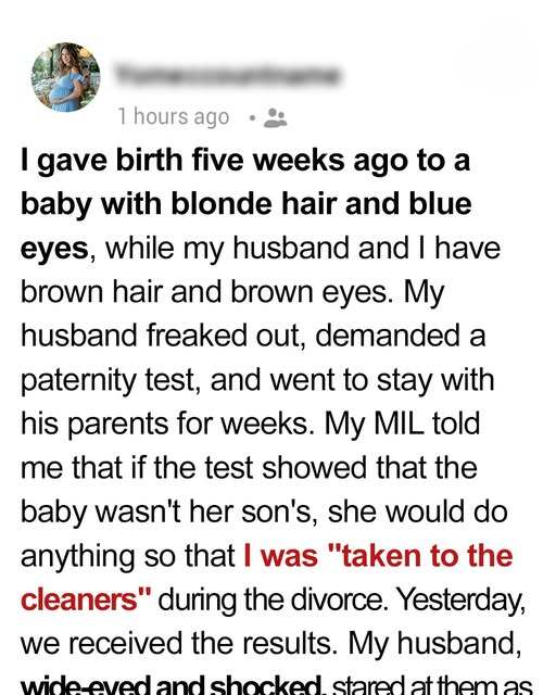 My Husband Asked For Paternity Test after I Gave Birth, He Was Shocked ...