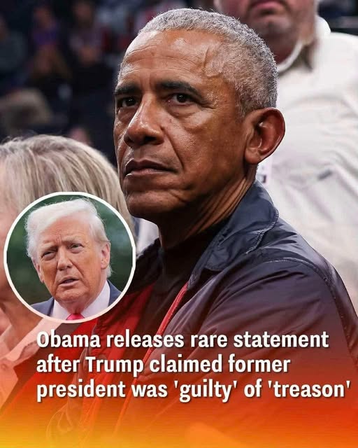 Obama breaks silence with rare statement after Trump levels ‘treason ...